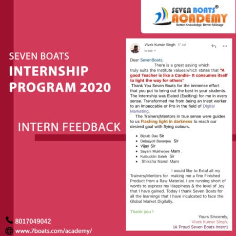 Live Instructor-led Online Digital Marketing Course - 7boats Academy