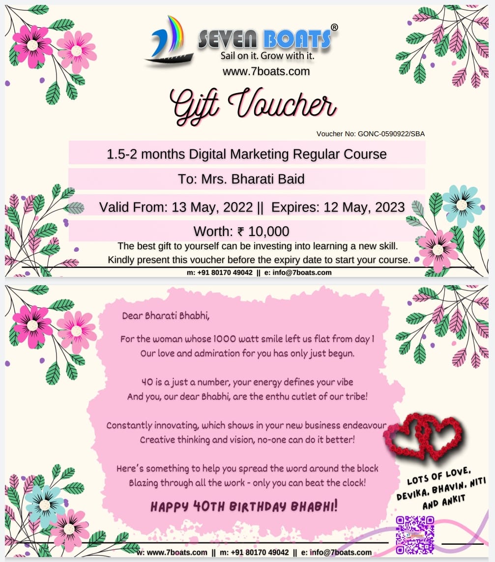 Gift A Course - Seven Boats Academy